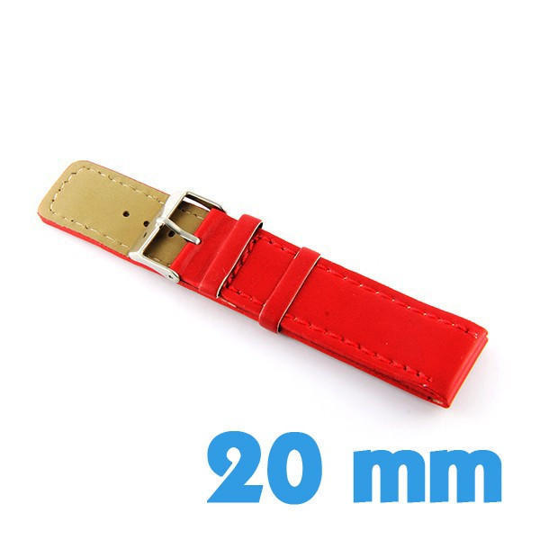 Bracelet en cuir rouge - My-Montre
