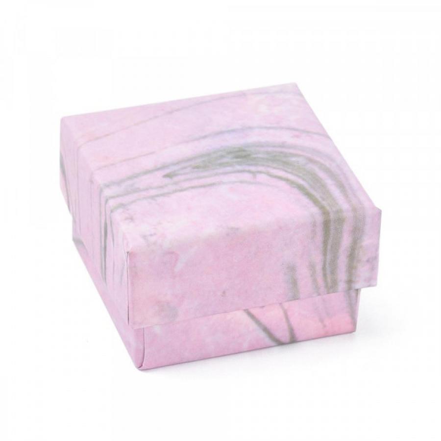emballage rose carton pour le plaisir d'offrir avec un imprimé de marbrure