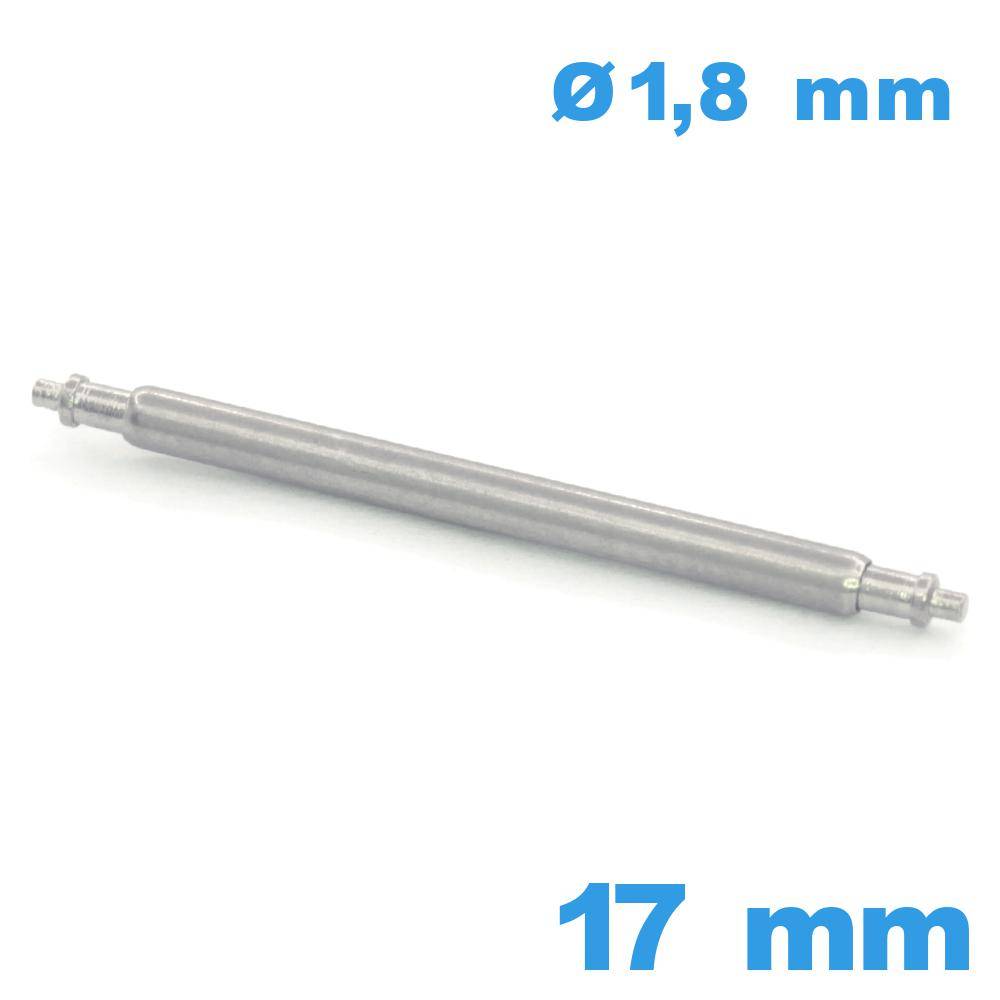 Springbar à l'unité 17mm d :1,8 mm Téléscopique épaulement simple