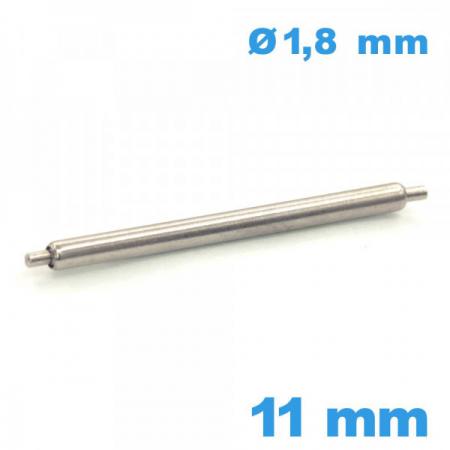 Springbar qualité Suisse fermoir 11mm d :1,8 mm épaulement simple Non ...