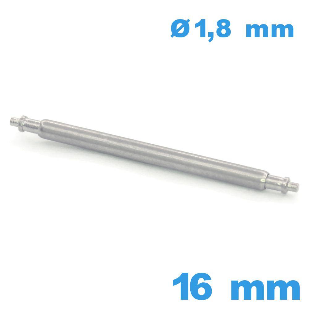 Tige à ressort pour montre 16 mm diam : 1,8 mm épaulement simple ...