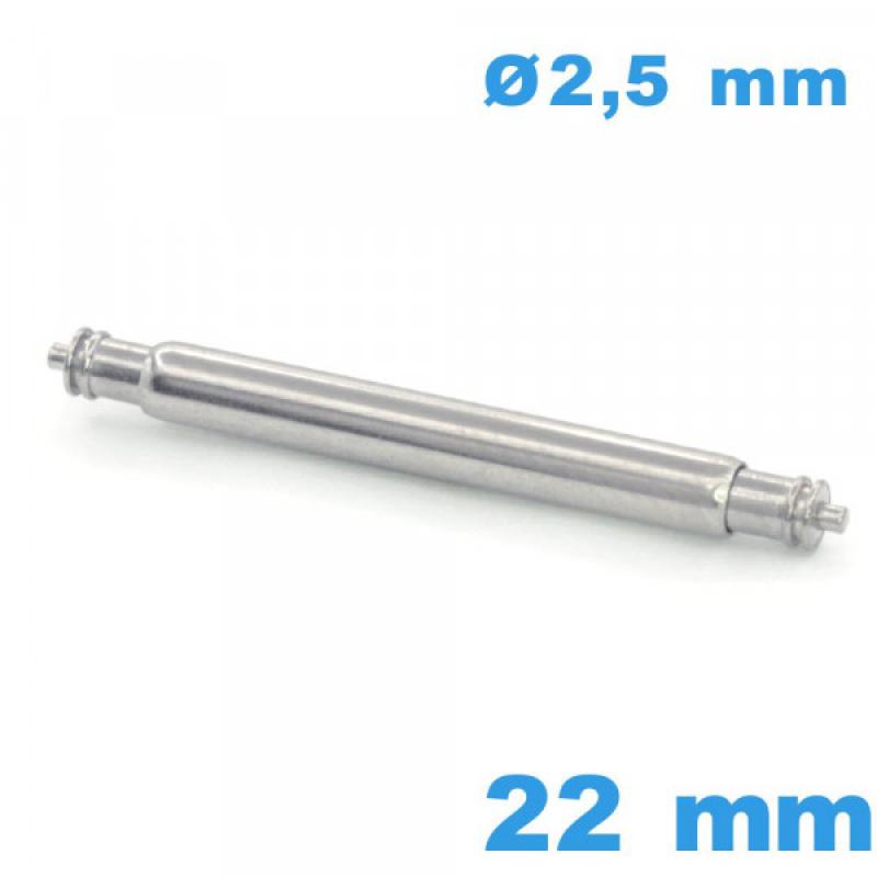 Pompe pour Bracelet Montre 22 mm Rainure Double diamètre 2,5 mm