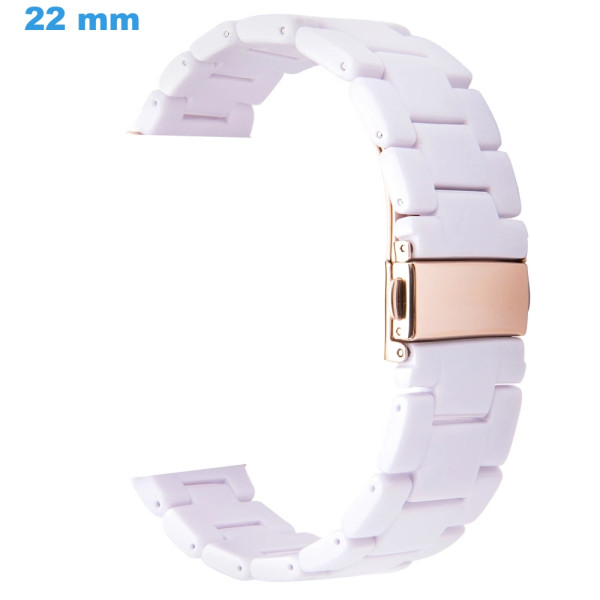 Bracelet 22 mm Résine de montre Blanc