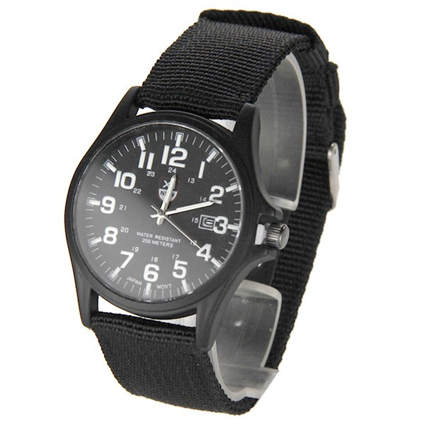 Montre Militaire Dateur Cadran Noir - My-Montre