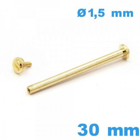 Barre Doré à River pour Montre - 30 mm diamètre 1,50 mm