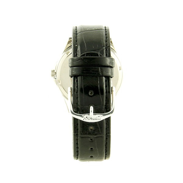 Montre homme marque OMAX bracelet noir boîtier argenté - My-Montre